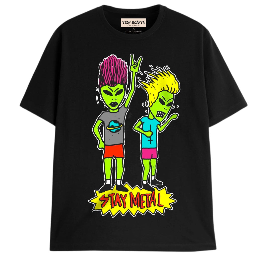 Stay Metal head banging aliens | Unisex Tee – Teen Hearts Clothing ...