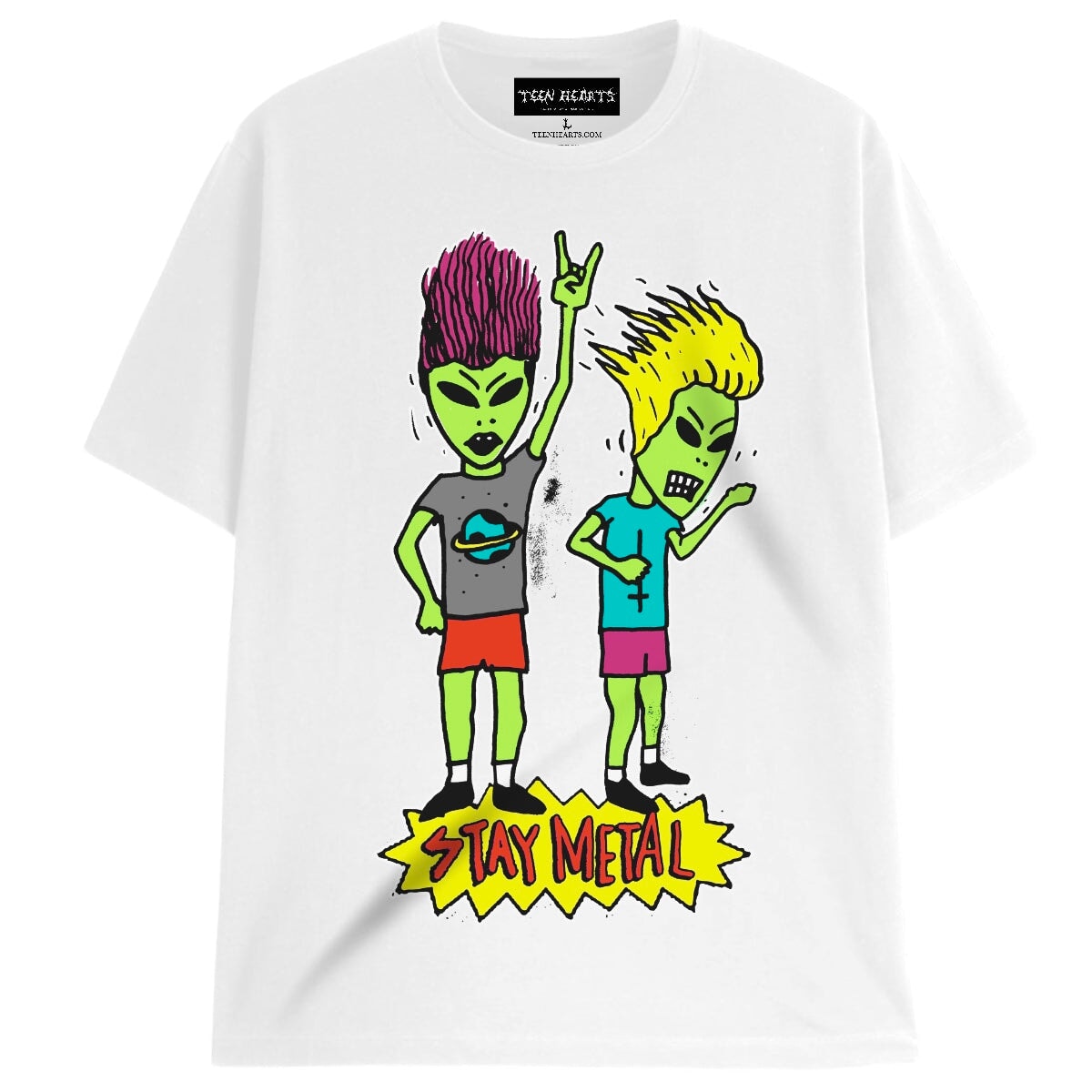 Stay Metal head banging aliens | Unisex Tee – Teen Hearts Clothing ...
