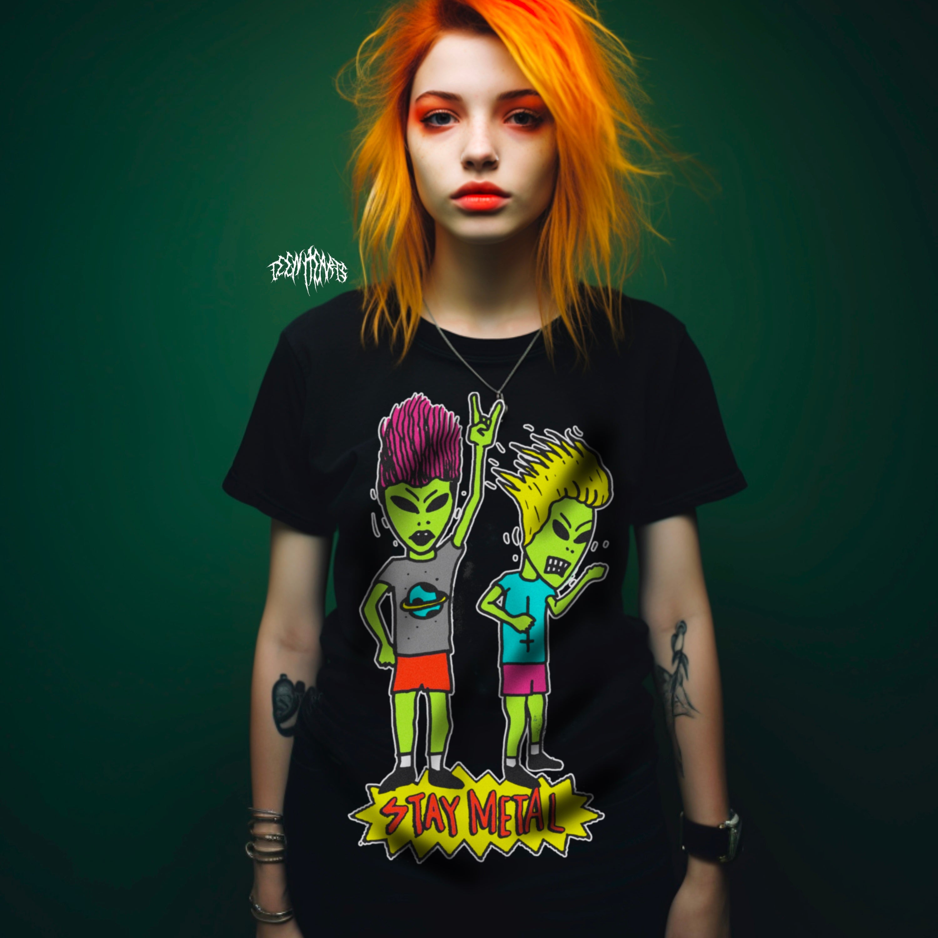 Stay Metal head banging aliens | Unisex Tee – Teen Hearts Clothing ...