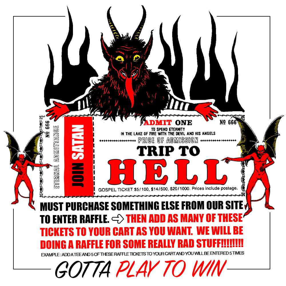 TRIP TO HELL - RAFFLE – Teen Hearts Clothing - STAY WEIRD
